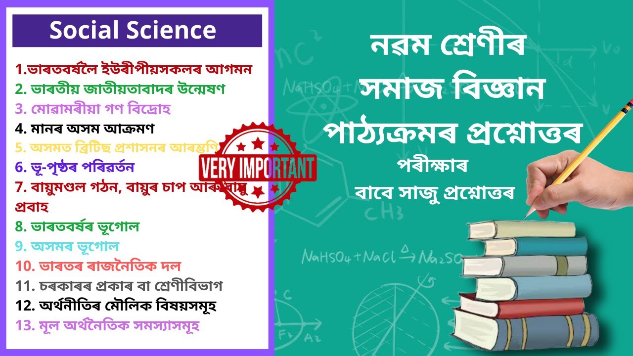 SEBA Class 9 Social Science Question Answer | নৱম শ্ৰেণীৰ সমাজ বিজ্ঞান ...
