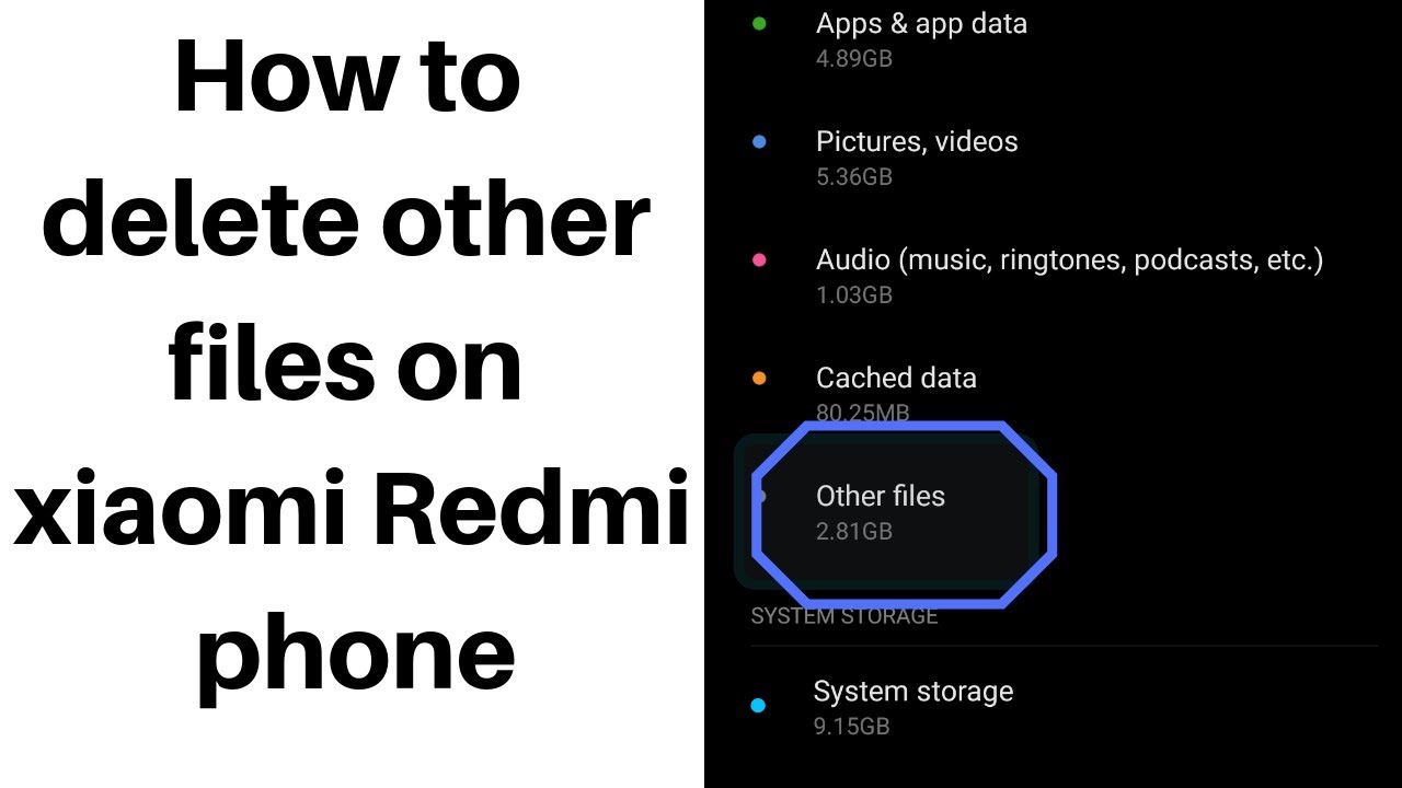 How To Clear delete Other Files In Xiaomi Redmi Note Phones 2019 YouTube how-to-clear-delete-other-files-in-xiaomi-redmi-note-phones-2019-youtube