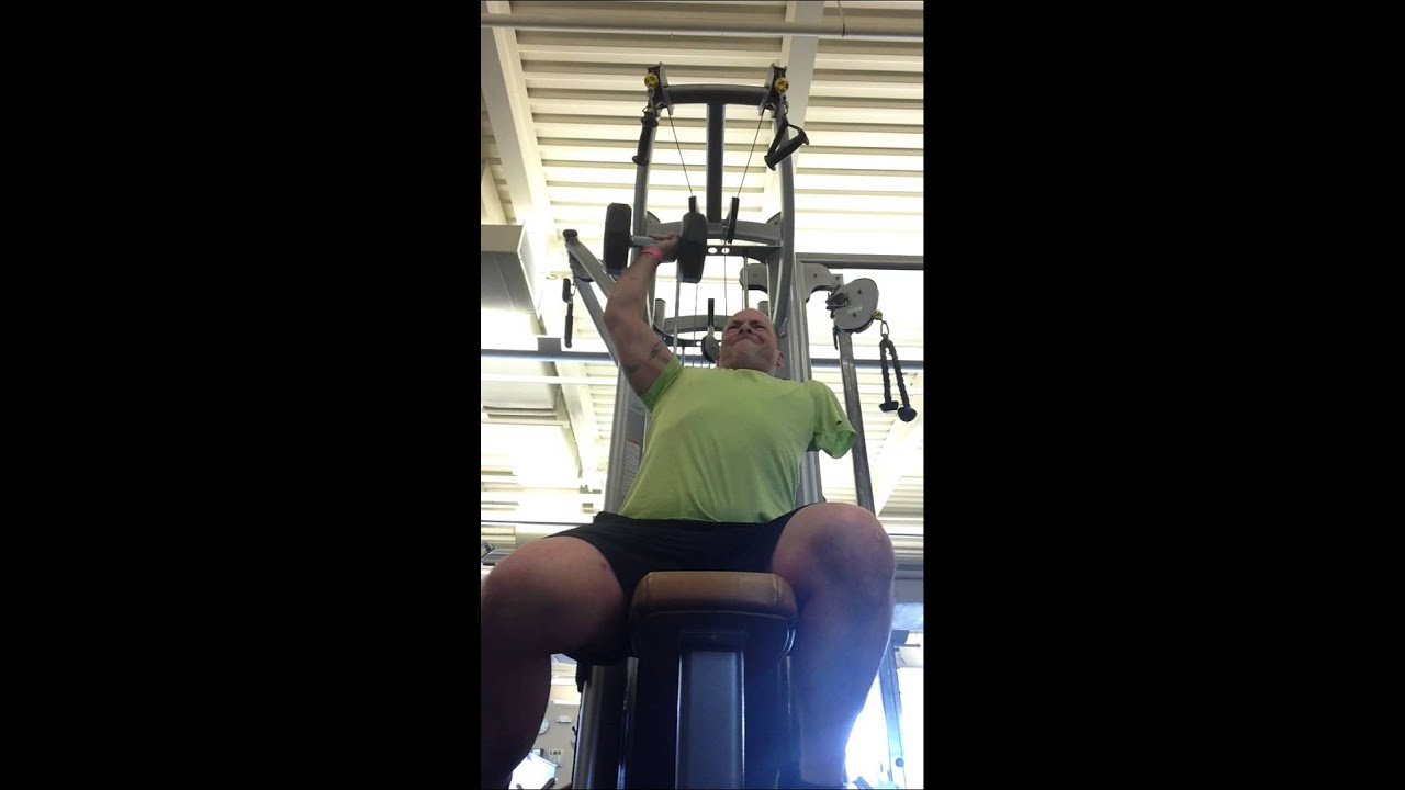 Superman week 2 day 1 db shoulder press superset with lat pull downs - YouTube