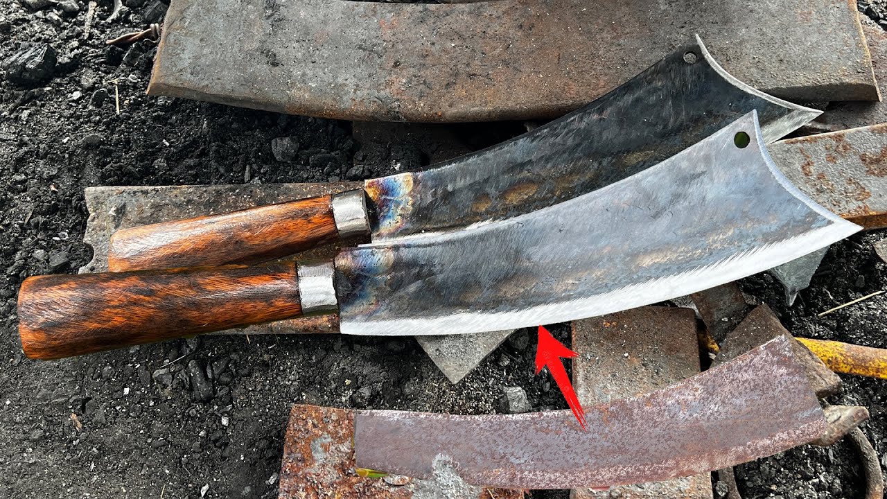 Knife Making - Forging A Bending Knife From Rusty Steel Bar - YouTube