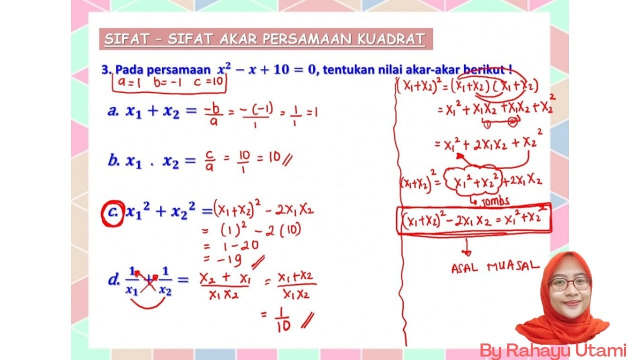 Sifat Sifat Akar Persamaan Kuadrat Persamaan Kuadrat Part 5 Youtube Hot Sex Picture