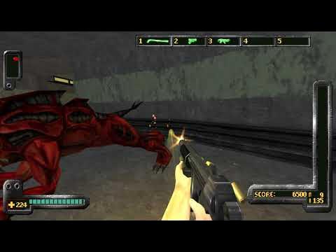 Half-Life: Alpha in DOOM Engine - C1A1 with HL Alpha Textures - YouTube