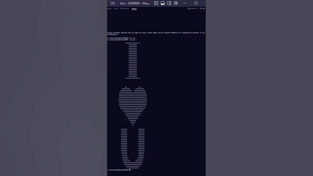 C program to print i love you ️ pattern #shorts #ytshorts #coding #cprogramming #codingation ...