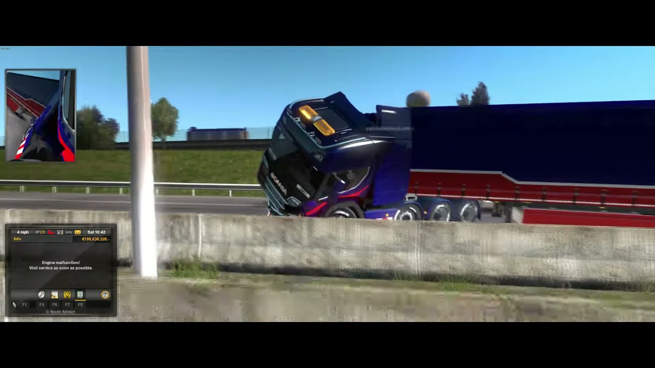 ETS2 crash damage - YouTube