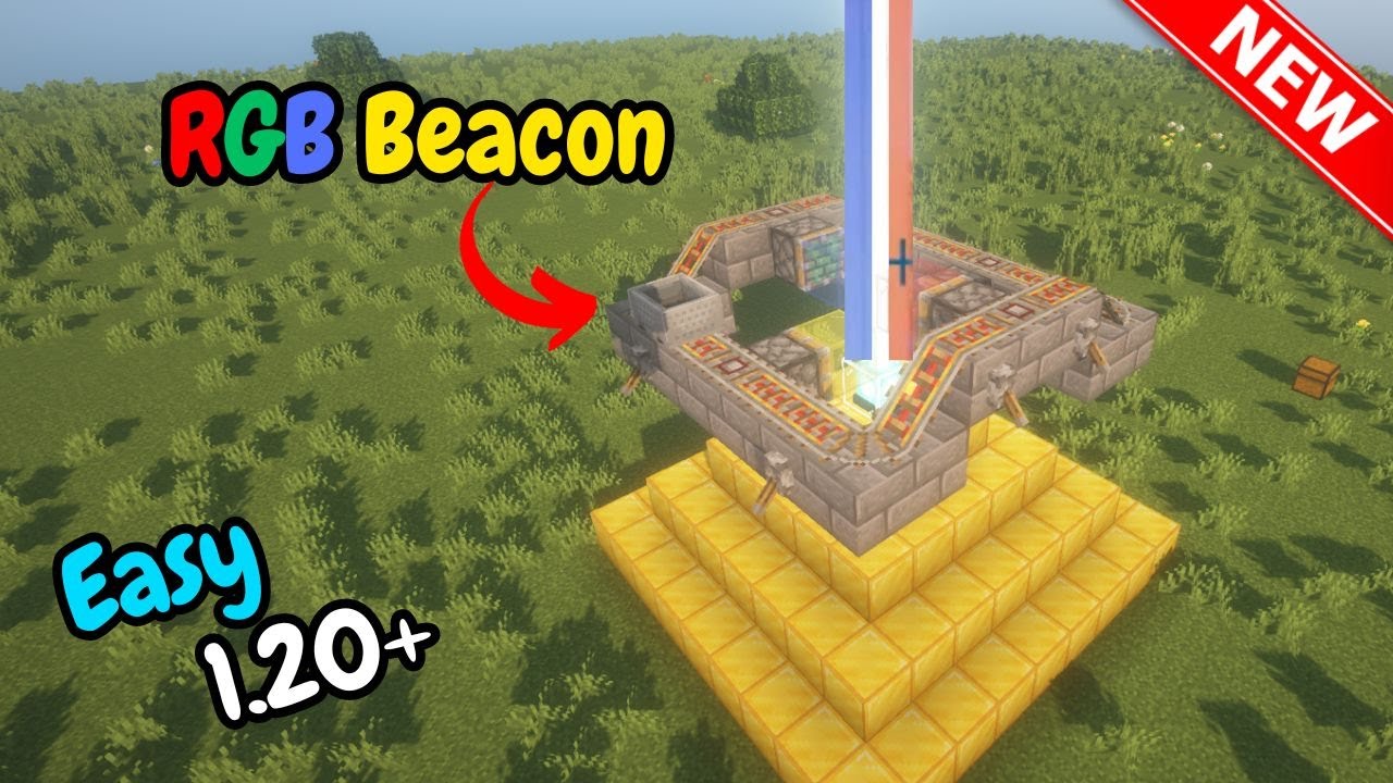 How to make a rainbow beacon in Minecraft (2025) - YouTube