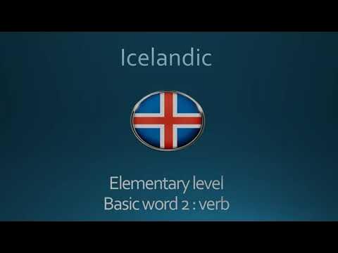Icelandic Elementary level basic word 2 : verb - YouTube