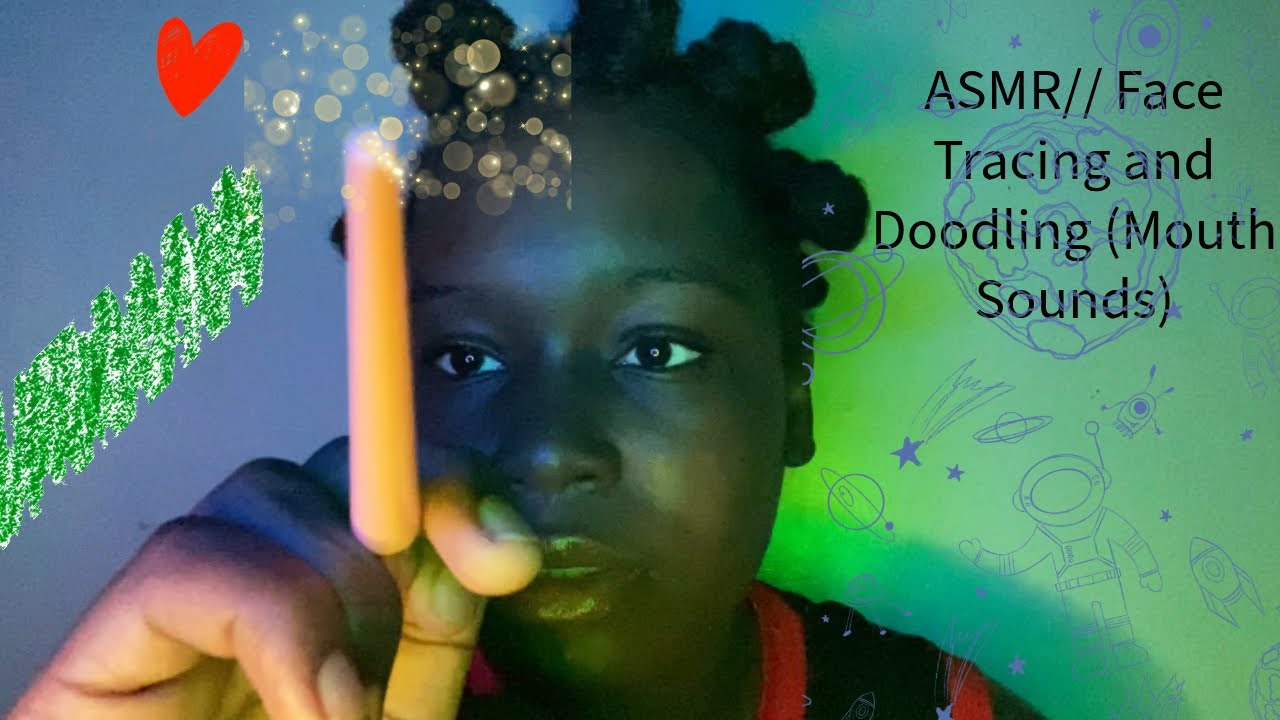 ASMR// Face Tracing & Doodling (Guess the Trace) *Mouth Sounds* - YouTube