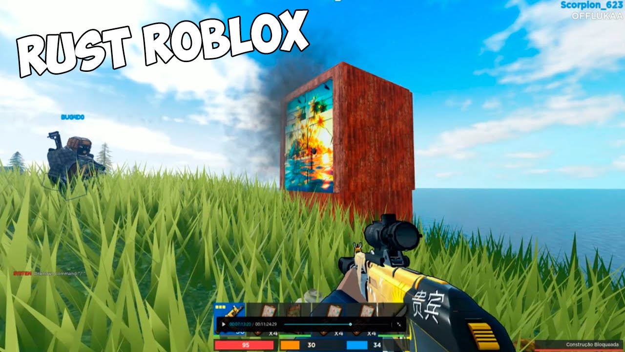 RUST NO ROBLOX - DESSA VEZ NÃO TEVE PARA ONDE FUGIR O PVP COMEU ABESSA ...