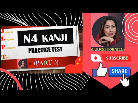 JLPT N4 KANJI PRACTICE TEST (PART 5) - YouTube