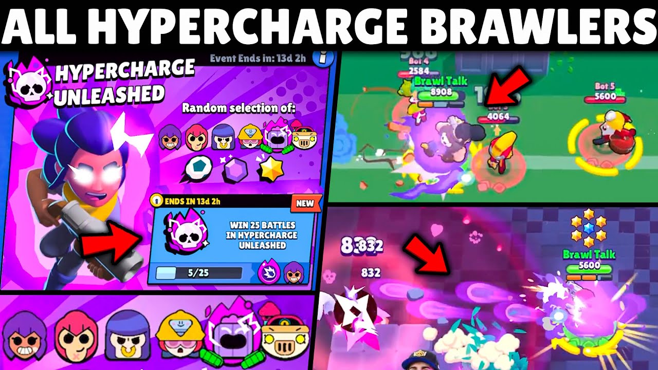 All Hypercharge Brawlers Gameplay! - YouTube