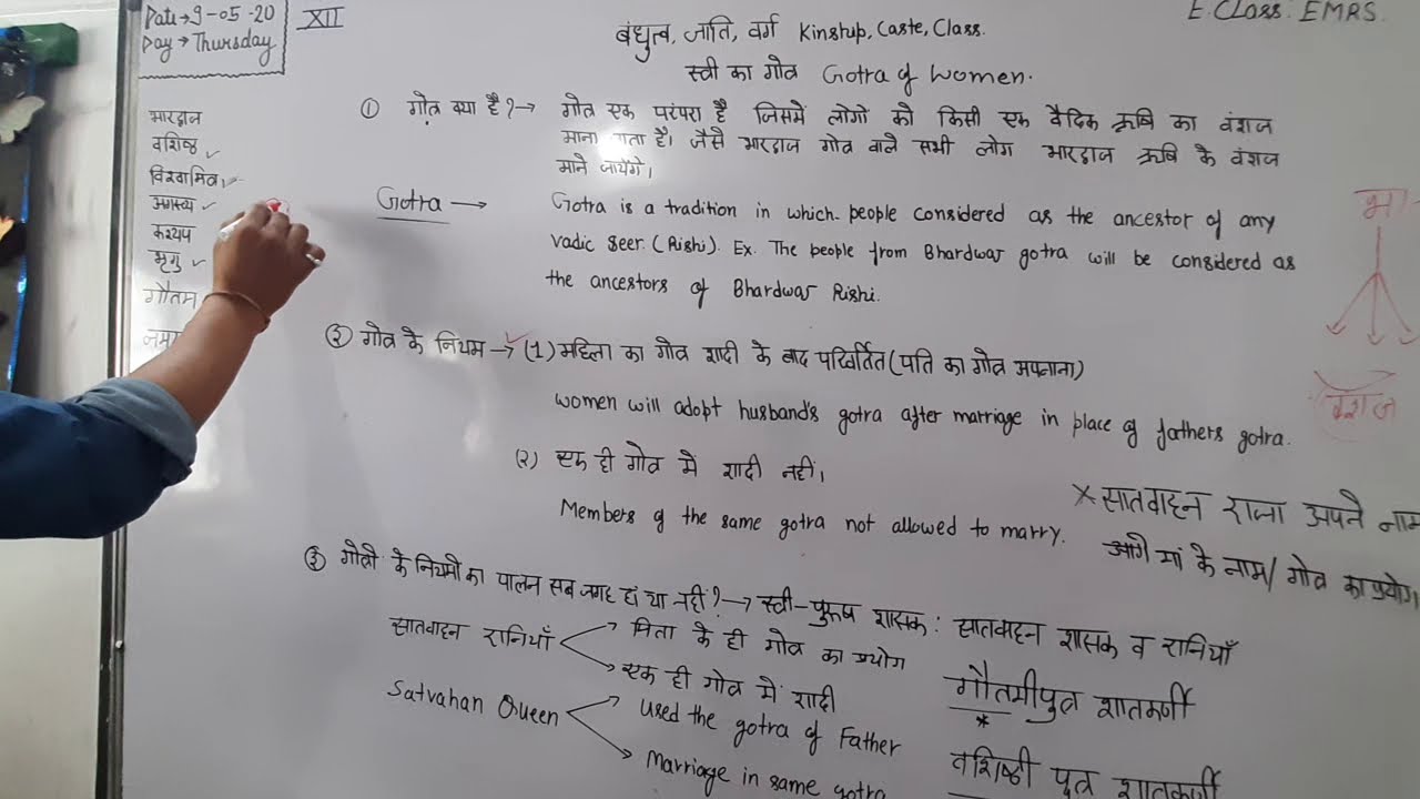 Gotra? Hindu and Gotra.Class 12 .History. CBSE.Kinship. Caste. Class ...