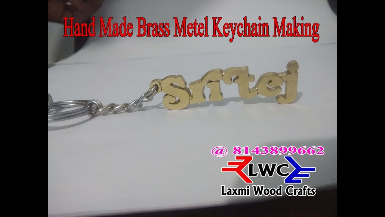100% BRASS KEYCHAIN MAKING BY HAND CUTTING - YouTube