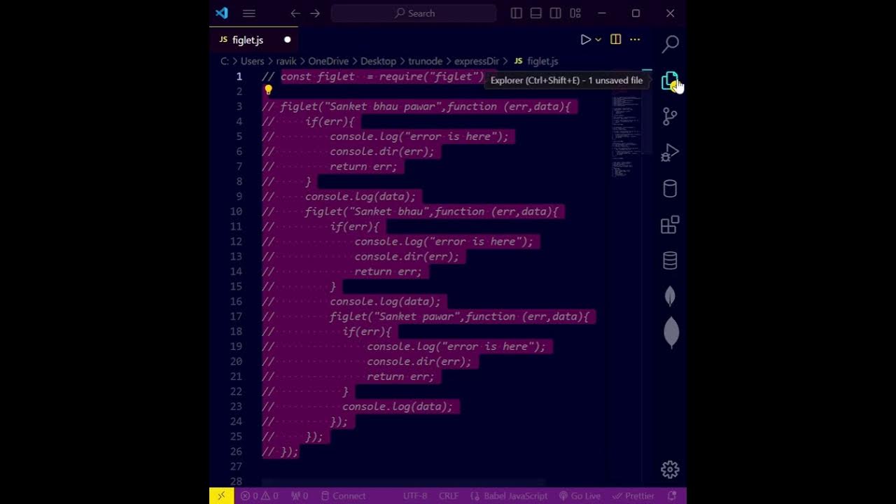 figlet npm package - YouTube
