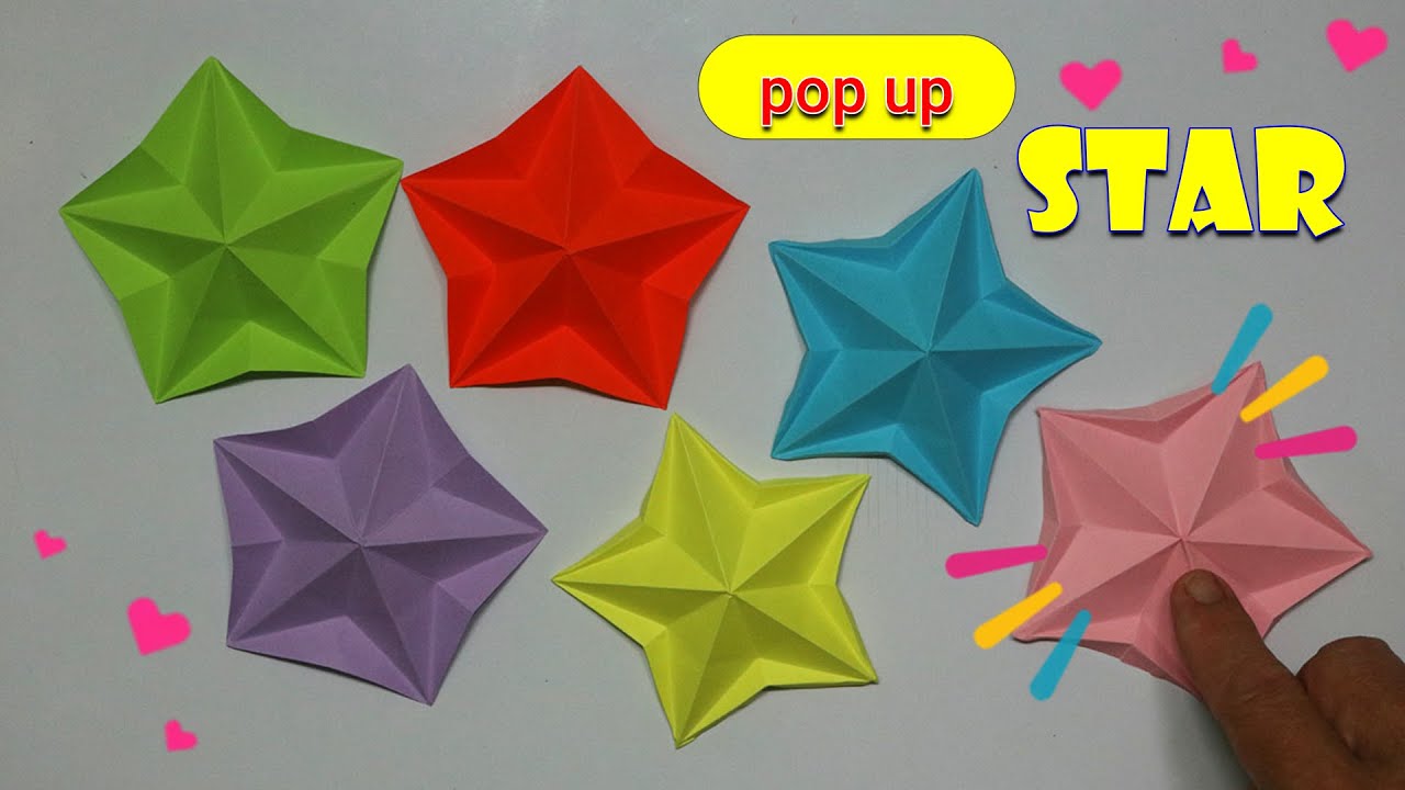 How to make pop up stars - pop it stars origami - star pop it fidget ...