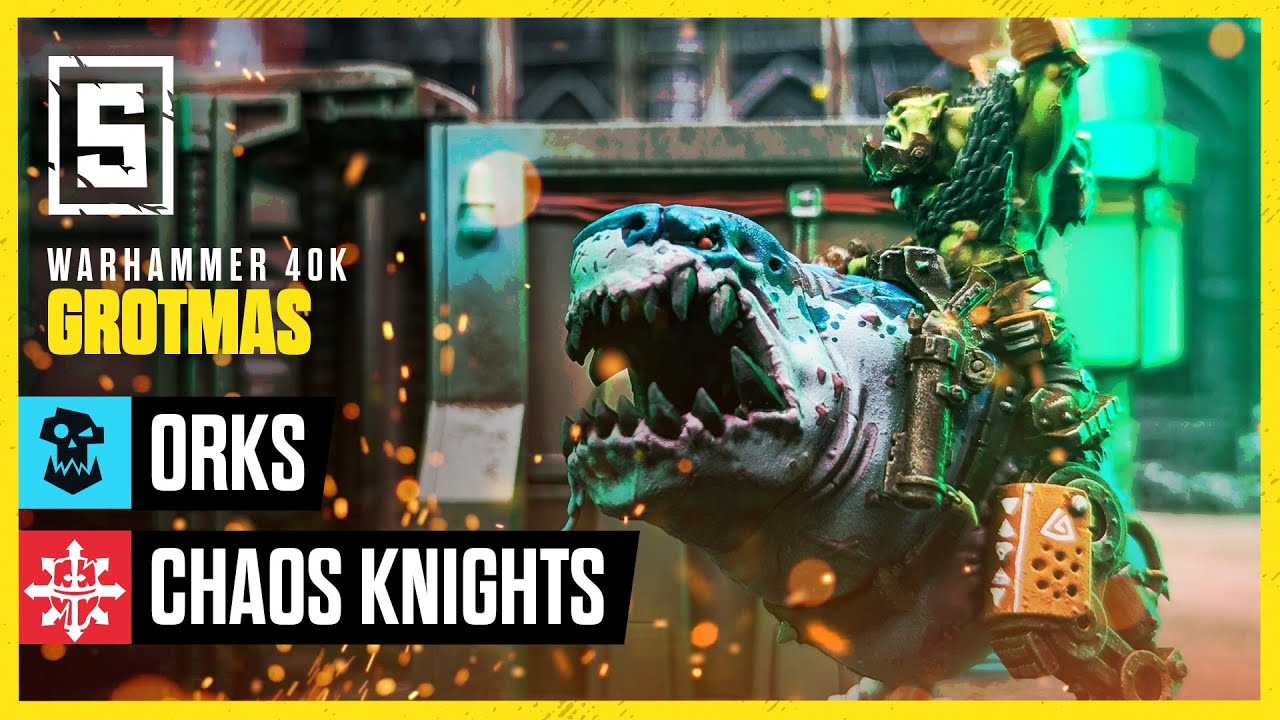NEW Orks vs Chaos Knights | Warhammer 40k Battle Report - YouTube