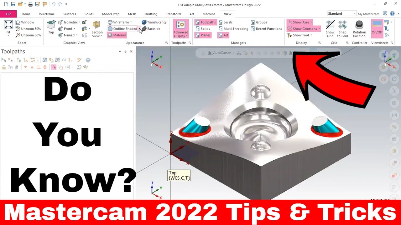 Mastercam 2022 tips & tricks| Mastercam 2022 tutorial - YouTube