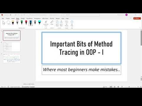 OOP Important Concepts on Method Tracing 1 - YouTube