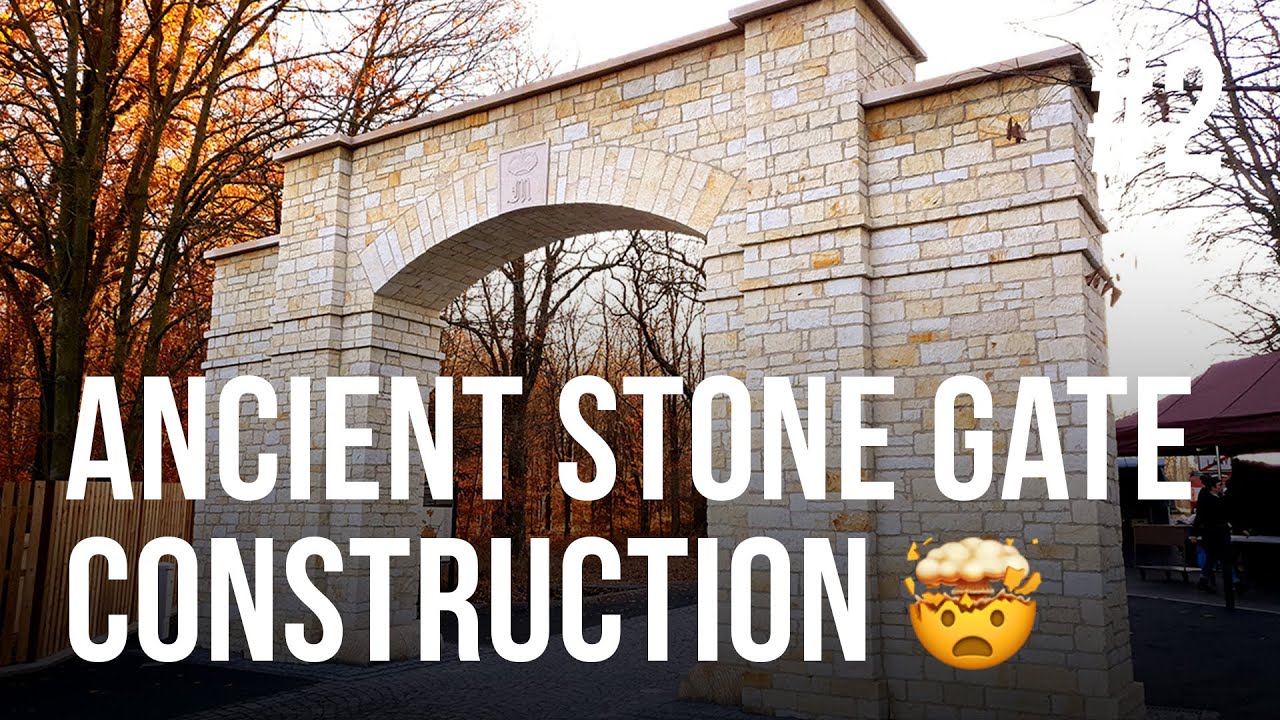 We built an incredible ancient stone gate 🤯 - YouTube