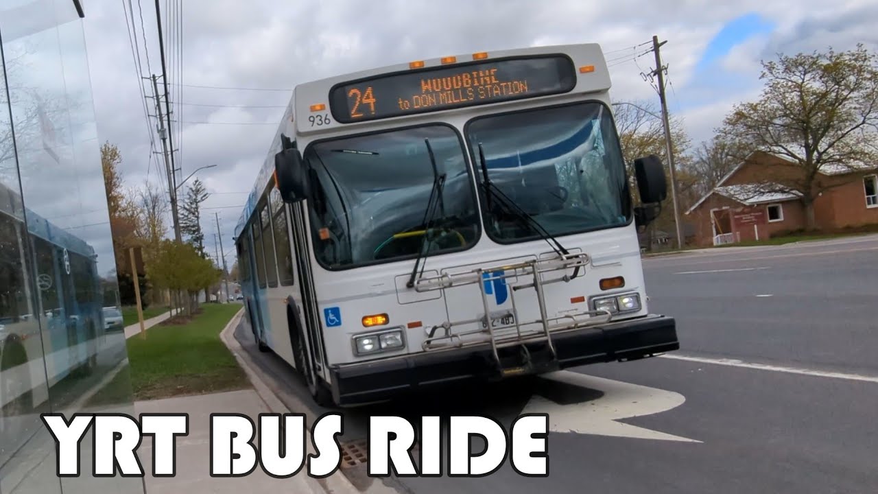 YRT 24 Bus Ride from Hooper Rd & Woodbine Avenue to Finch - YouTube