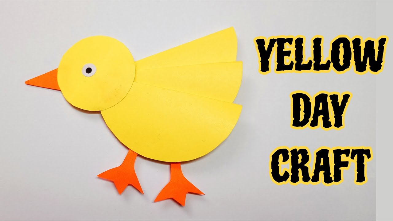 How to make yellow bird 🐤🐤 | Yellow day board decoration idea | Yellow ...