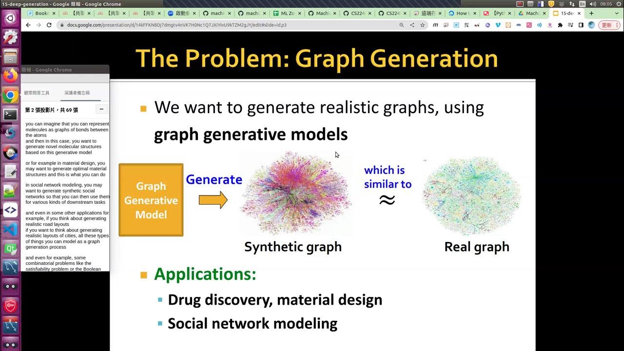【CS224W：GML 】Week 18 - Deep Generative Models for Graphs - YouTube