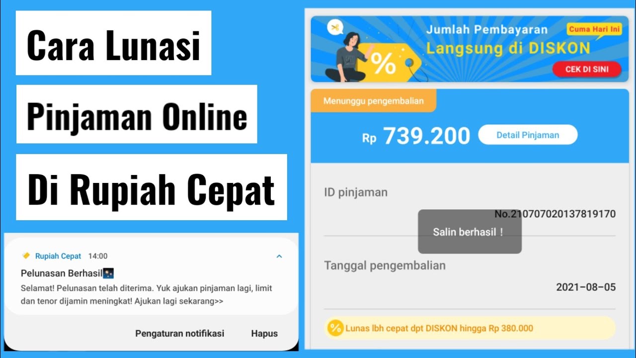 Cara Bayar & Melunasi Pinjaman Online Rupiah Cepat - YouTube