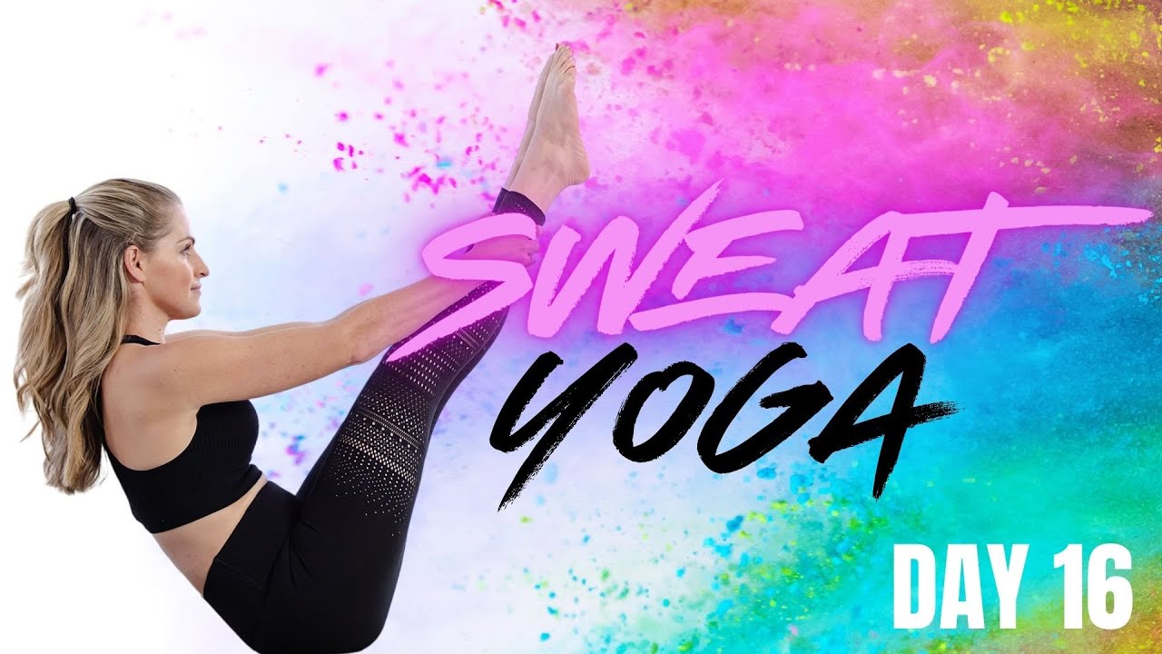 34 Minute Yoga HIIT Workout - Sweat Day #16 - YouTube