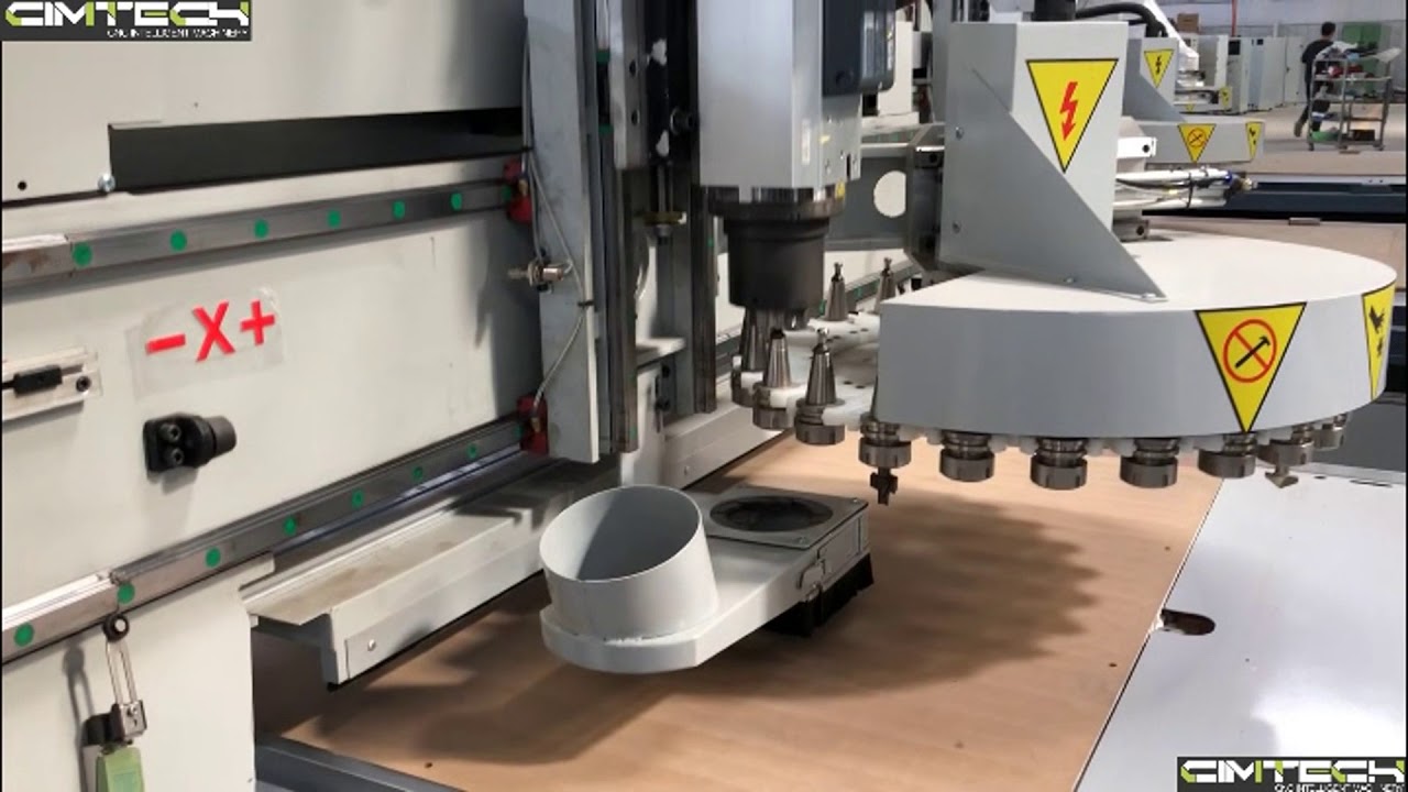 Woodworking Machining Center, ATC CNC Router Machine CIMTECH - YouTube