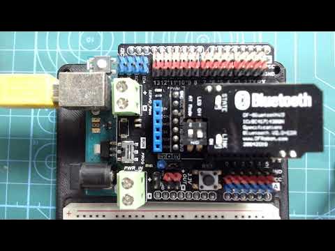 I/O Expansion Shield V7.1 for Arduino: Comunicación entre el DF-Bluetooth V3 y el teléfono ...