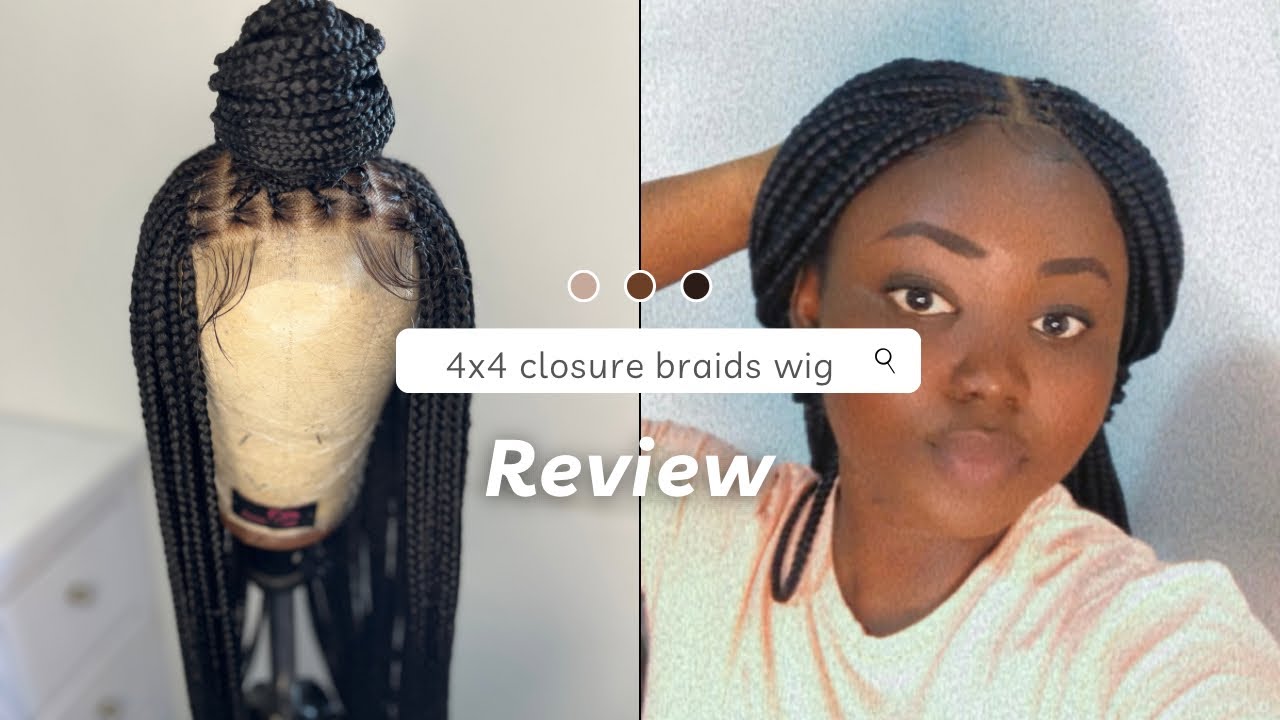 4x4 closure braided wig review ft //: Trina Hair - YouTube