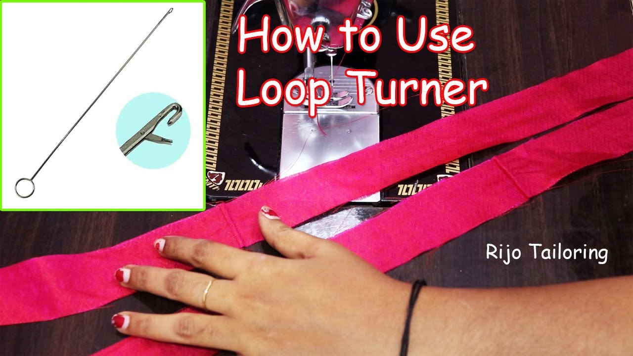 how to use a loop turner hook / பிளவுஸ் ரோப் செய்வது எப்படி? / Blouse Back Rope Stitching in ...
