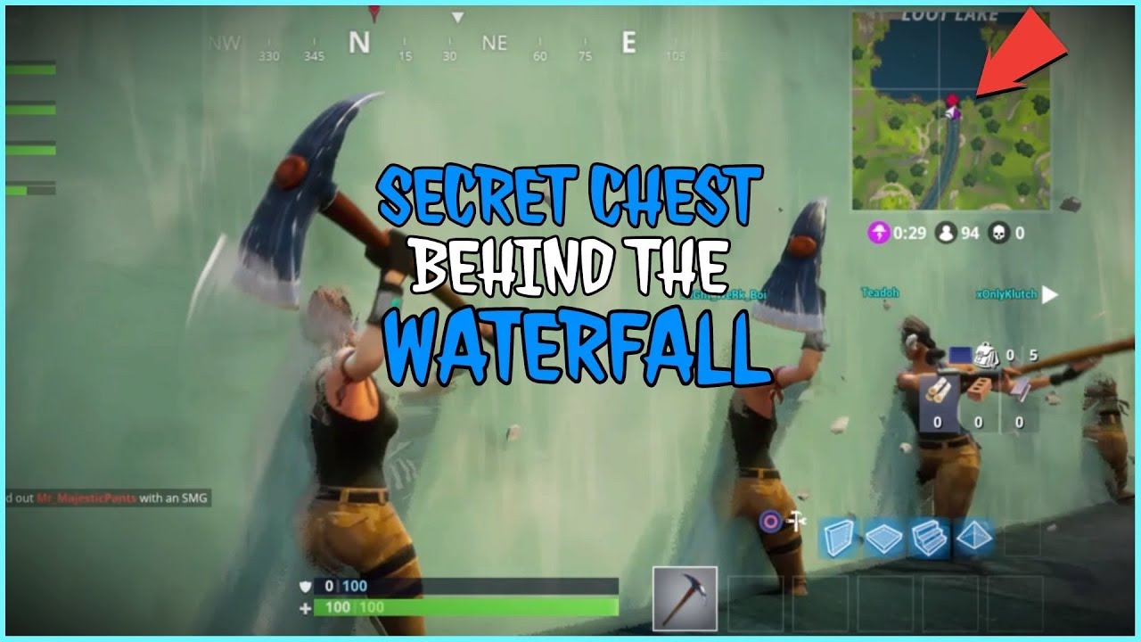 TROLLING!! SECRET CHEST BEHIND THE WATERFALL TROLL!! (Fortnite Battle ...