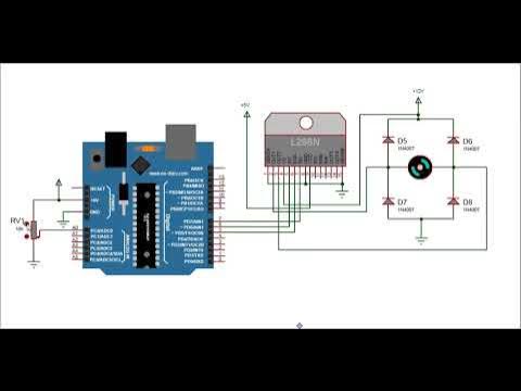 DC motor speed control with Arduino PWM and Potentiometer Simulation - YouTube