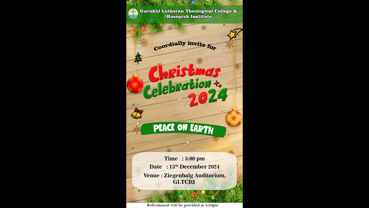 Gurukul Christmas Celebration 2024 | GLTC | 13th December 2024 - YouTube
