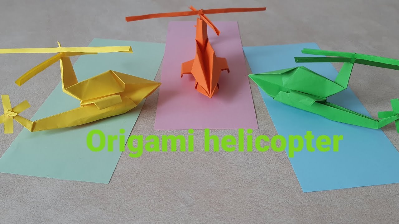 How to make a origami helicopter - YouTube