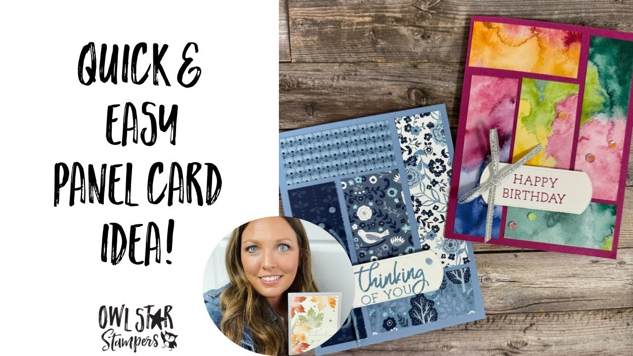 Making a Quick and Easy Panel Card Using Designer Series Paper - YouTube