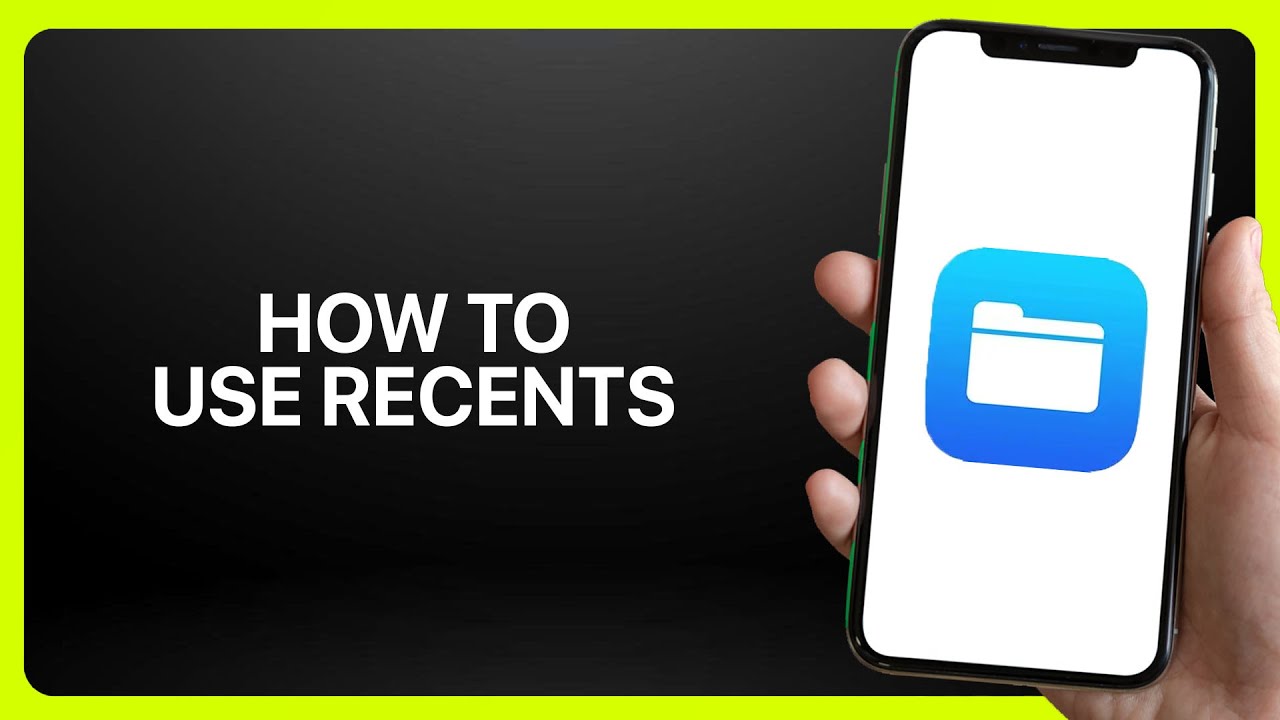 How To Use Recents In iPhone Files App ! Tutorial - YouTube
