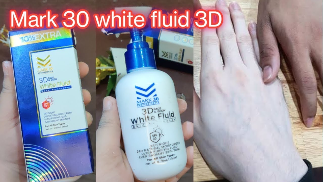 Full body whitening treatment at home |Mark 30 3d whiteninh fluid - YouTube
