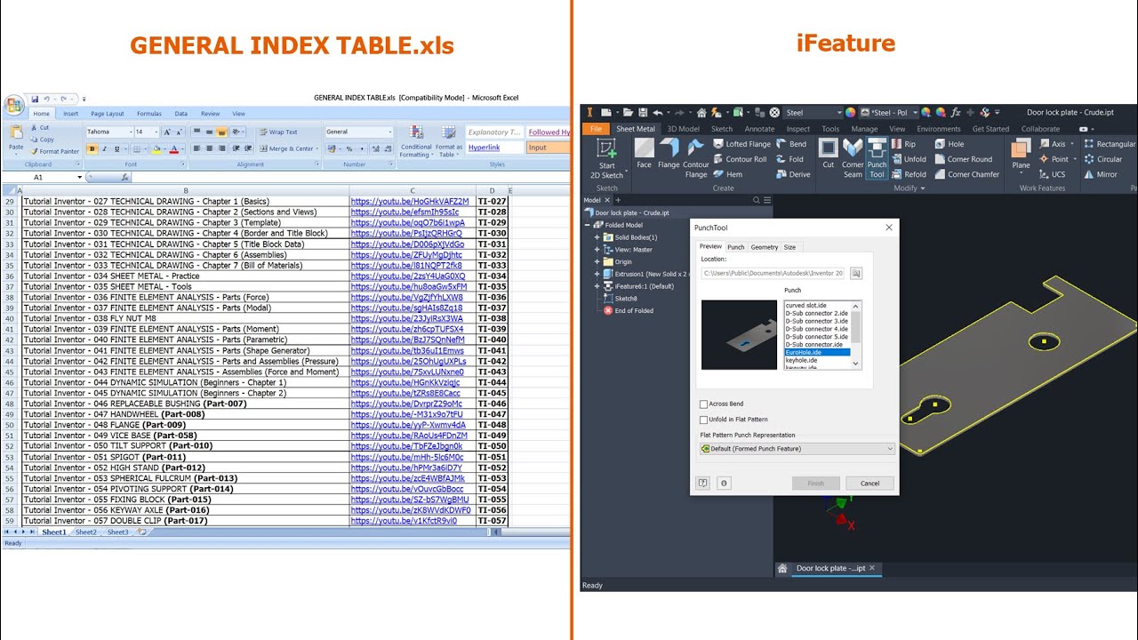 Tutorial Inventor - 144 iFeature - YouTube