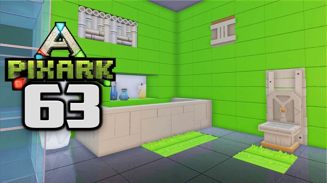 MAKESHIFT BATHROOM DESIGN! - Let's Play PixARK Gameplay Part 63 (PixARK ...