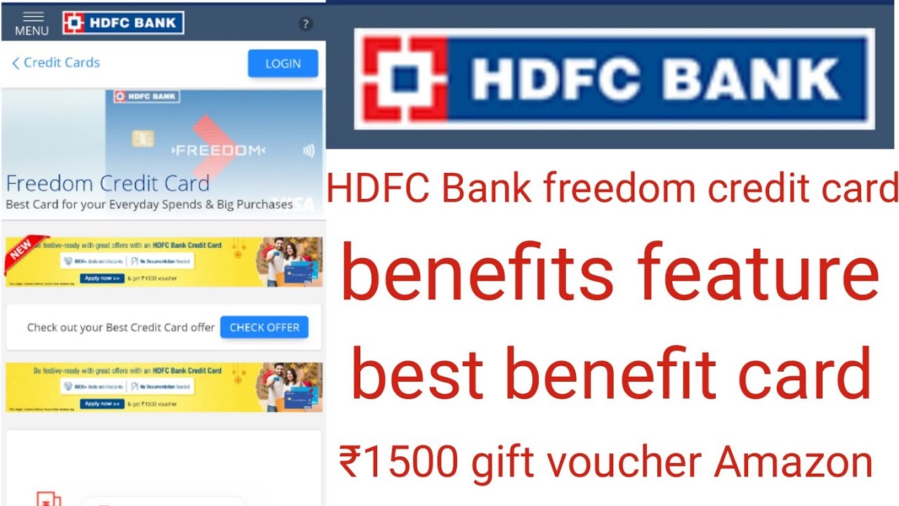 hdfc Bank credit card benefit - YouTube