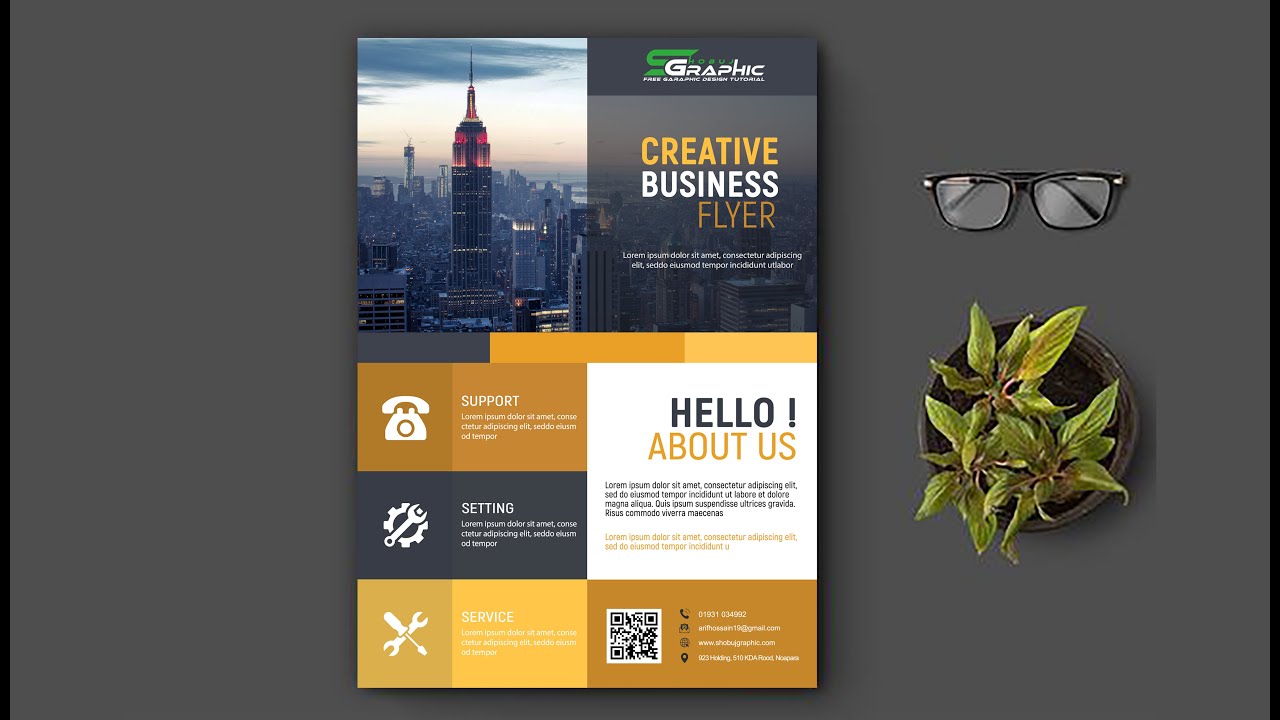 Creative A4 Flyer Design - Photoshop CC Tutorial 2020 - YouTube