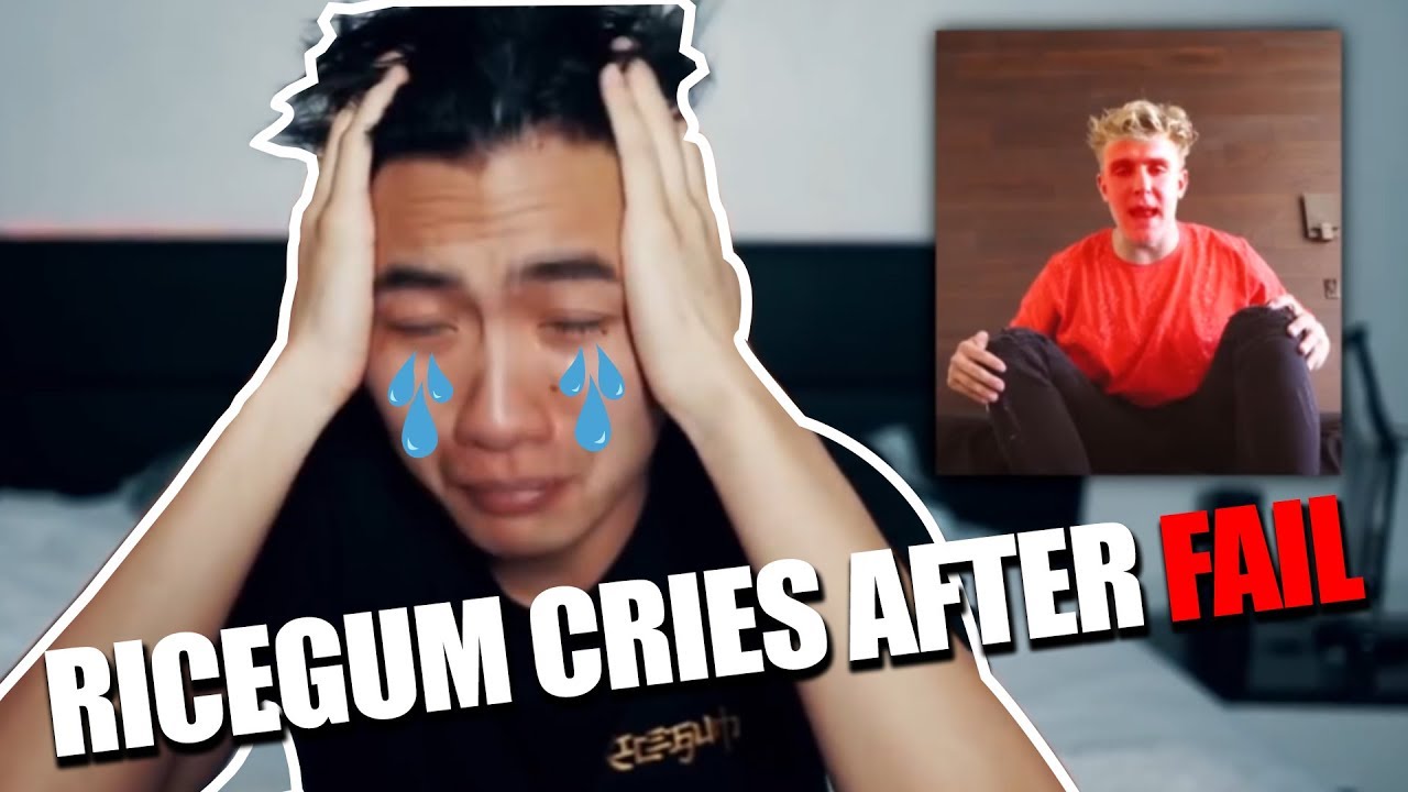 RiceGum Cries After Jake Pauls Response ! INSANE ROAST 😡 - YouTube