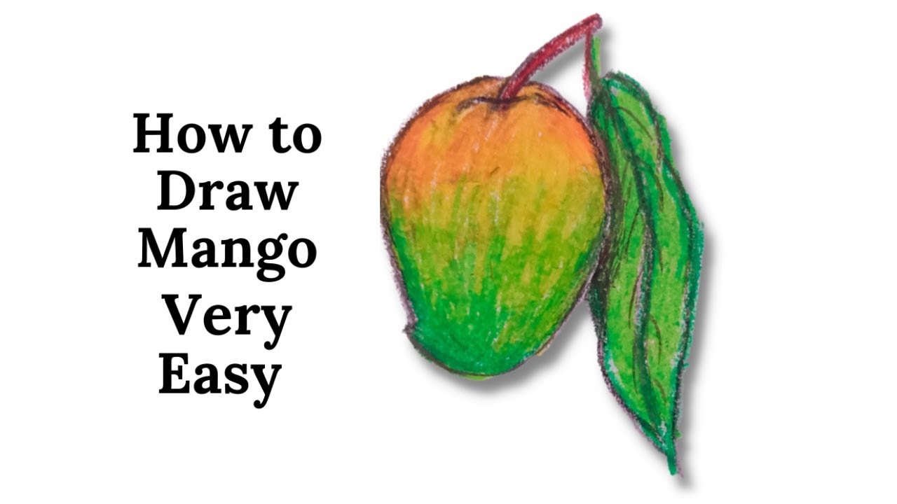 How to draw mango | How to draw mango very easy | how to draw mango ...