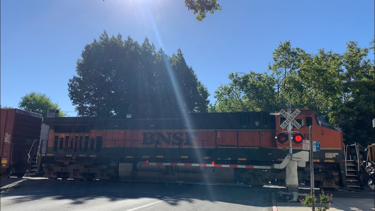 BNSF 6695 Manifest Train With H1 and Warbonnet As DPU South - F St ...