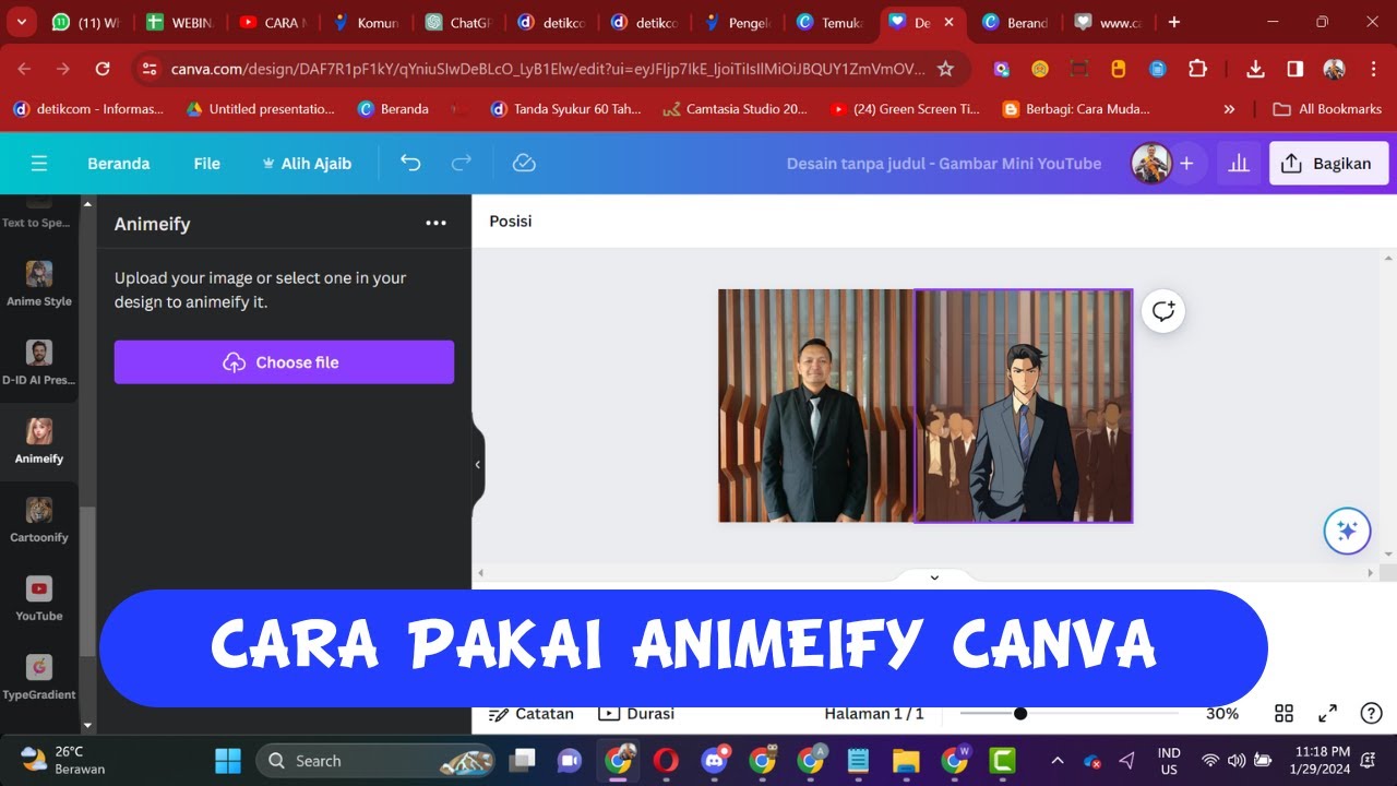 CARA PAKAI ANIMEIFY CANVA - YouTube