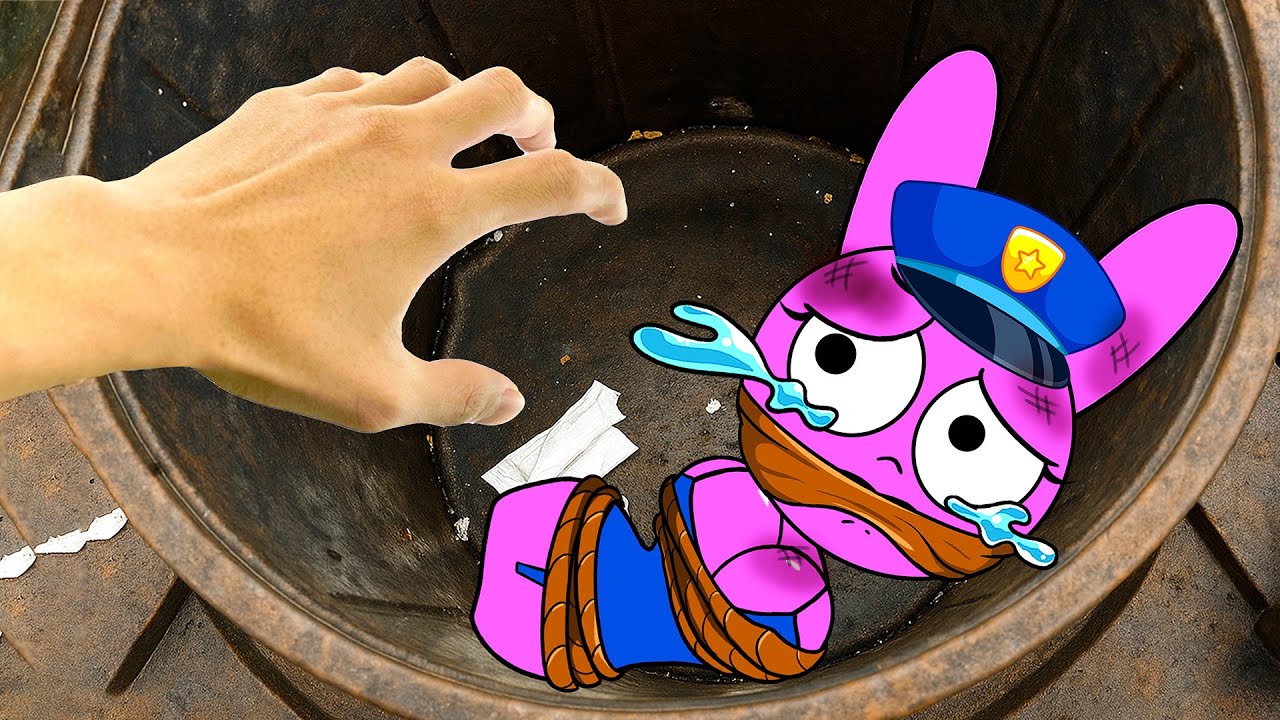 PINKI POLICE in Danger!! She Found Tied Up in the Garbage 😨 (Sprunki in ...