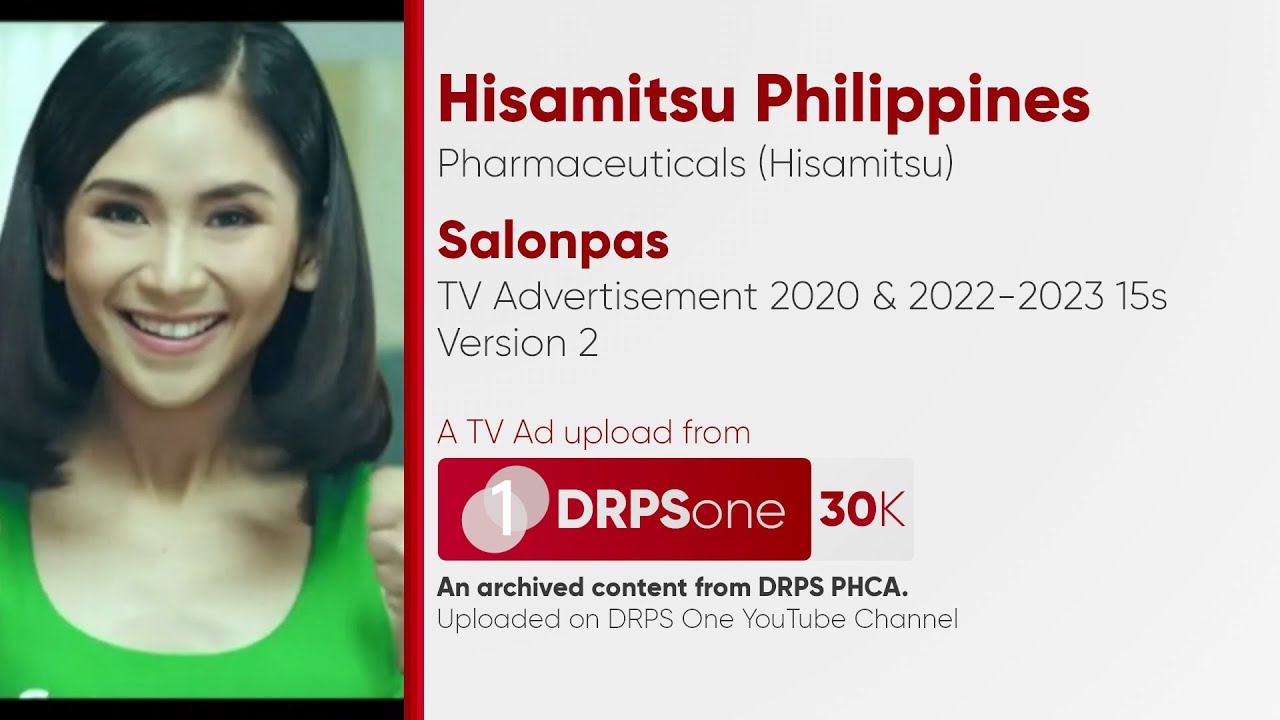 Salonpas TV Ad 2020 and 2022-2023 15s with Sarah Geronimo (Philippines ...