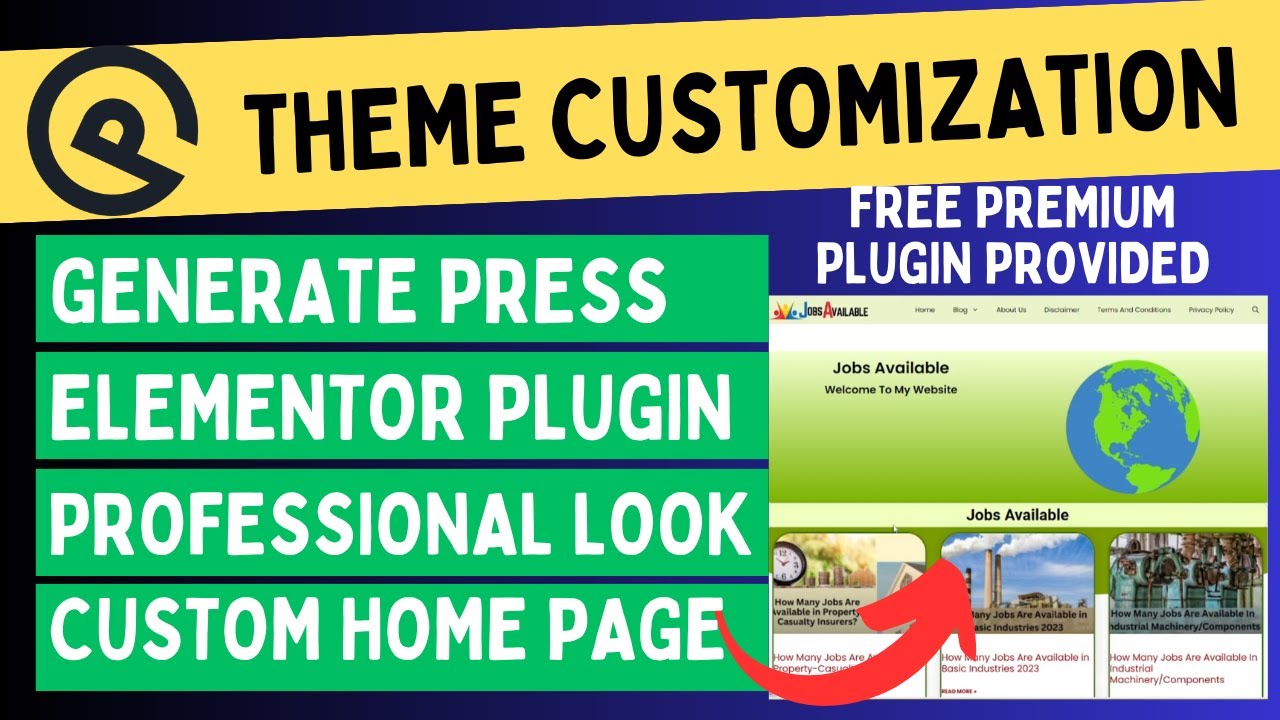 Generate Press Home Page Customization With Premium Plugin Provided ...