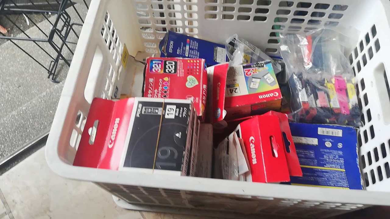 Old printer cartridges and ink assorted - YouTube